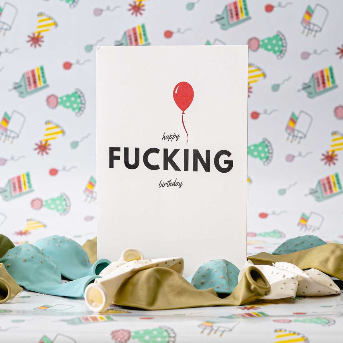 Happy F*ing Birthday Card Glitter Bomb Birthday Cards - Glitter Bomb ...